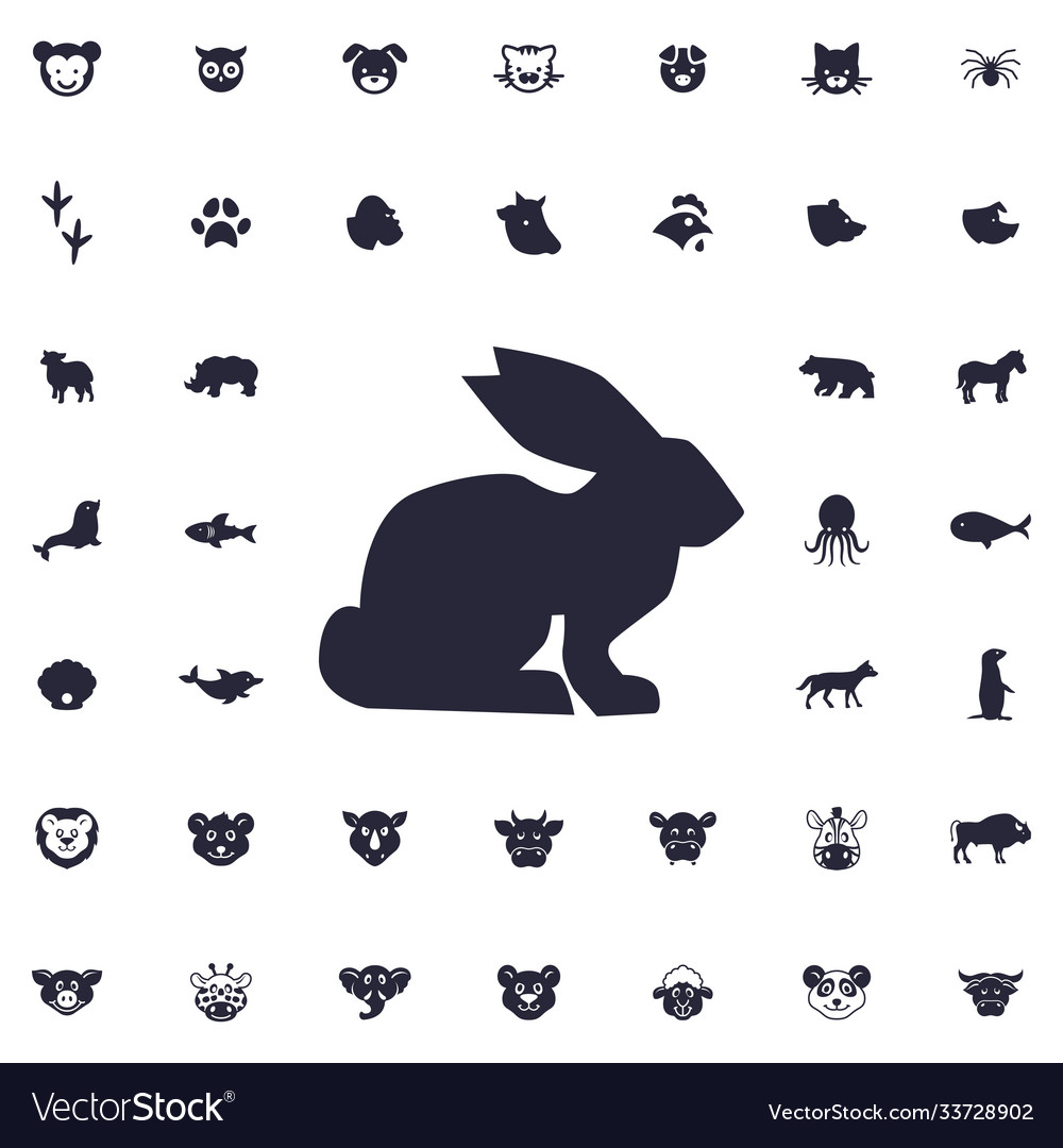 Rabbit icon Royalty Free Vector Image - VectorStock