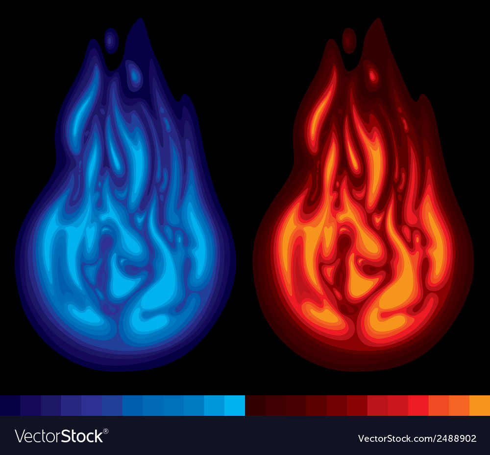 Two flames Royalty Free Vector Image - VectorStock