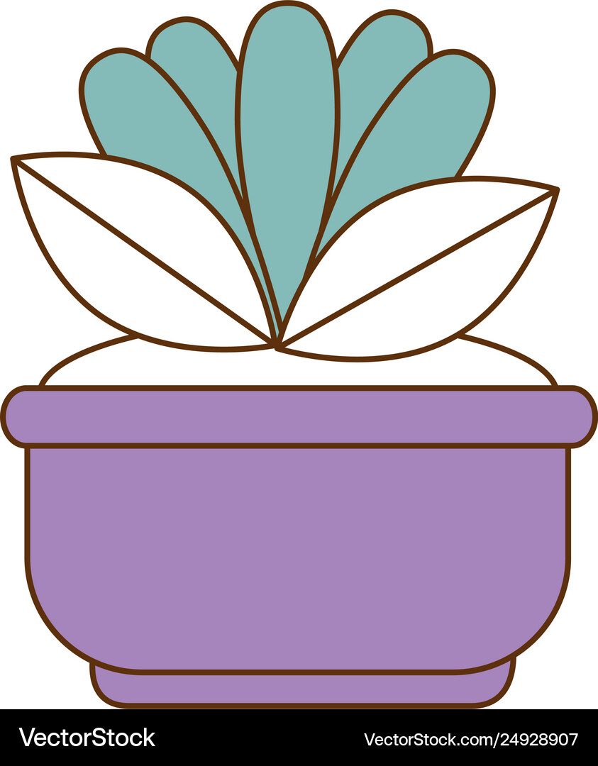 Beautiful flowers in pot decorative Royalty Free Vector