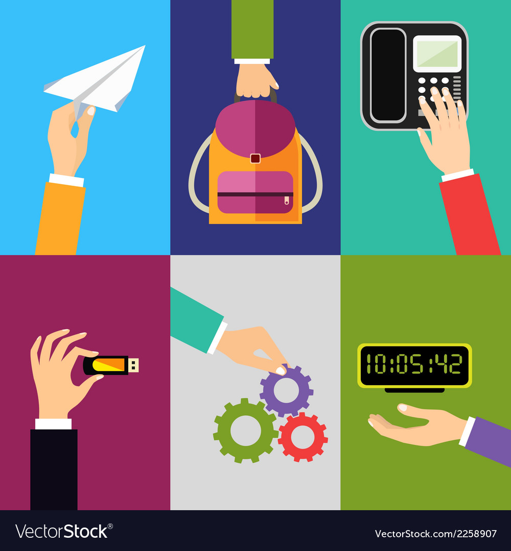 Business hands icons Royalty Free Vector Image
