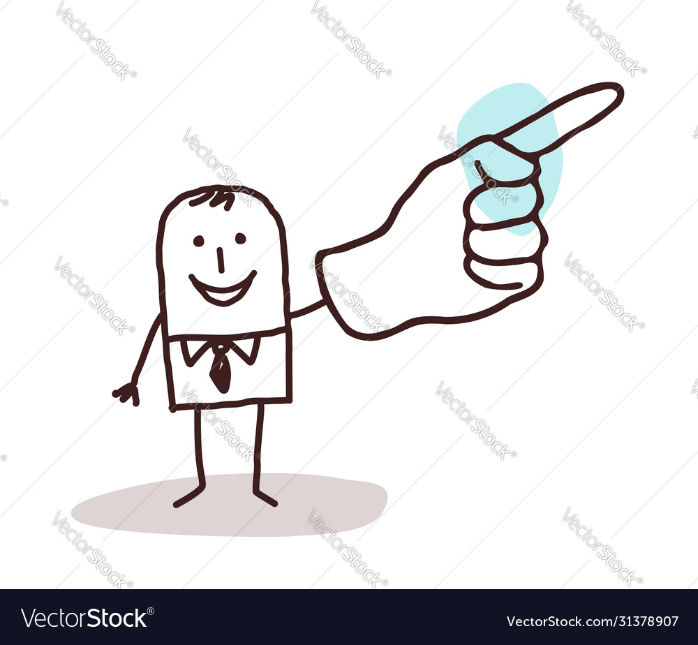 Businessman pointing finger up Royalty Free Vector Image