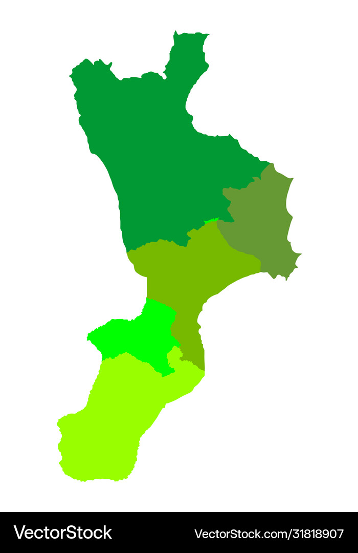 Calabria Vector Map Vector World Maps