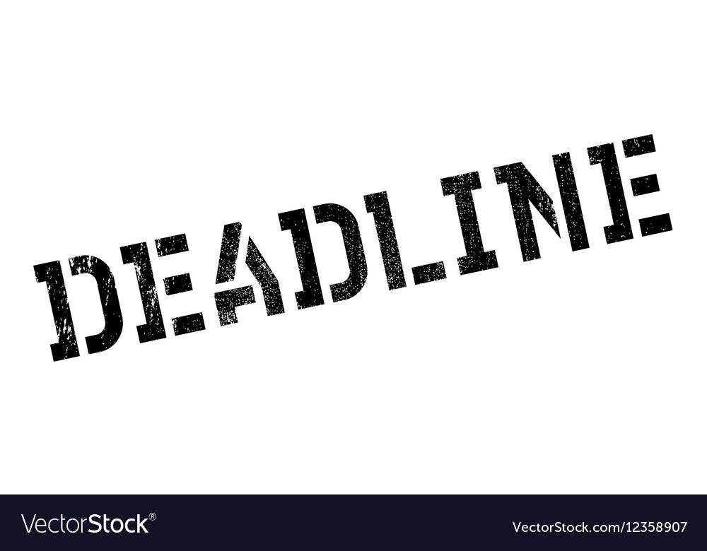 Deadline rubber stamp Royalty Free Vector Image