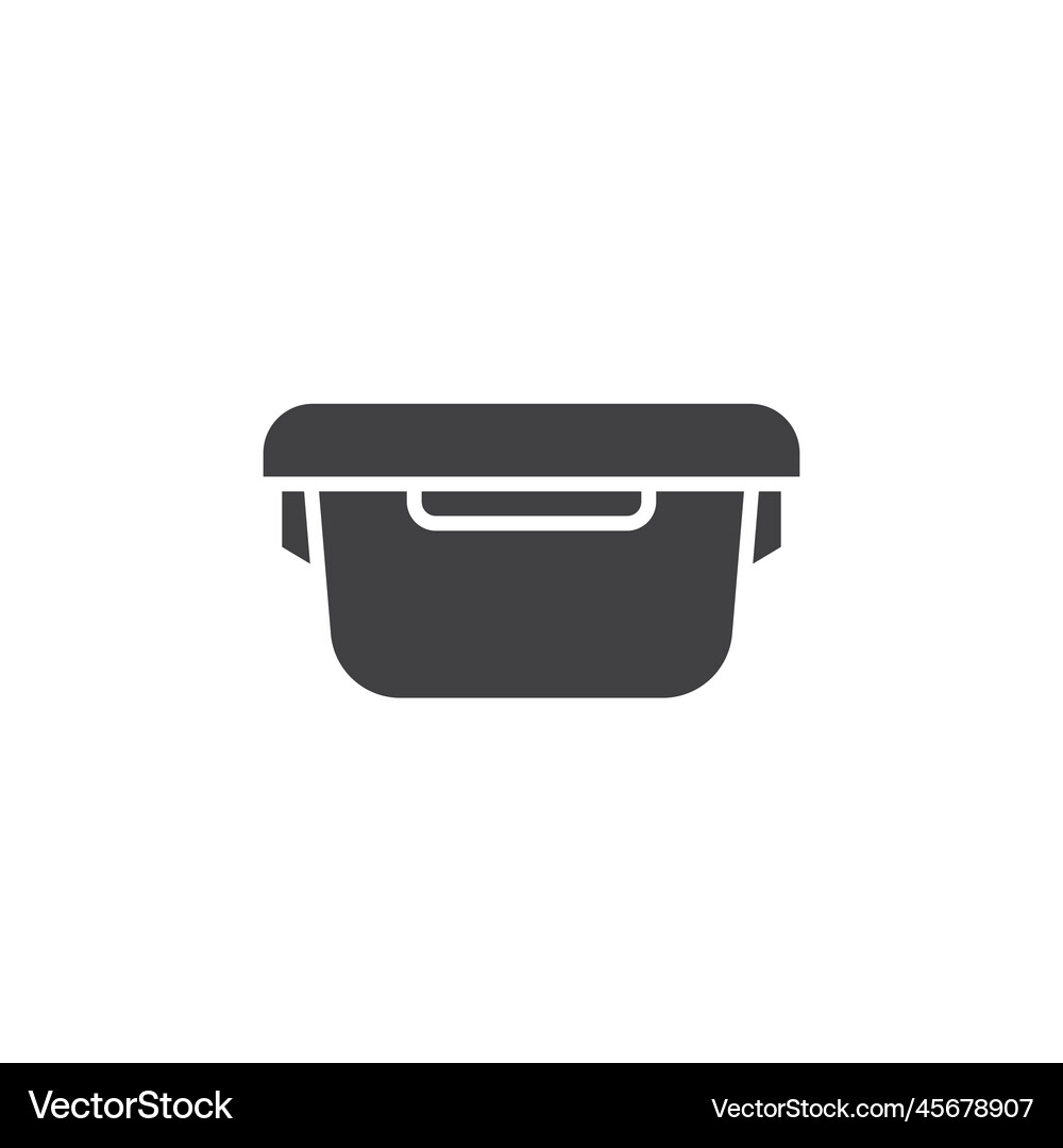 Food box glyph icon take away container Royalty Free Vector