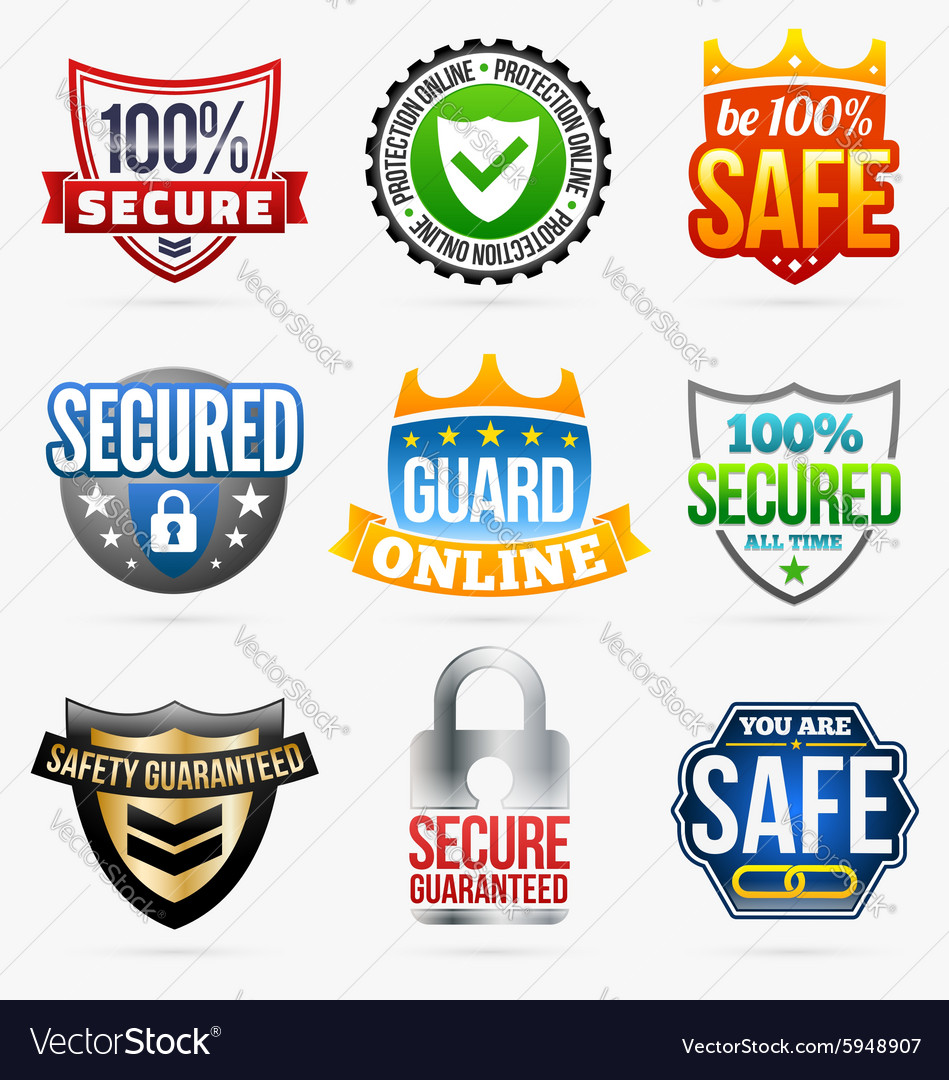 Guard labels Royalty Free Vector Image - VectorStock