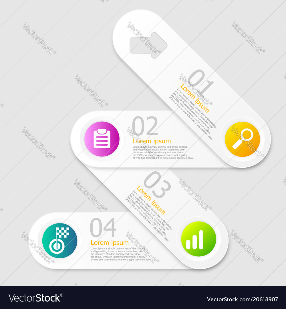 Infographic elements layout 4 steps Royalty Free Vector