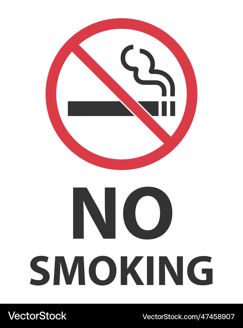 No smoking cigarette sign smoking is prohibited Vector Image