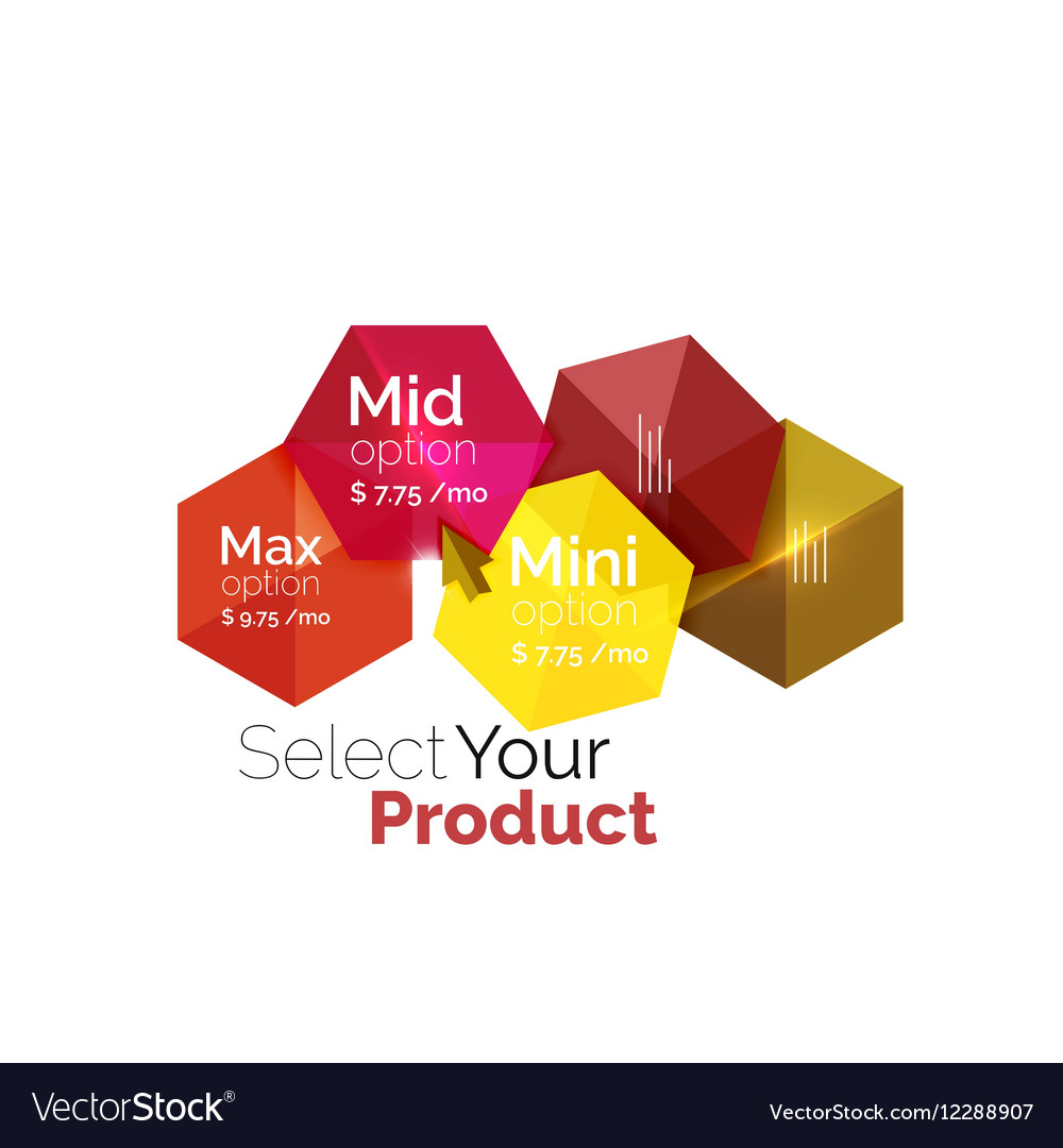 Option select template Royalty Free Vector Image
