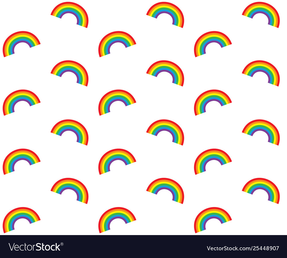 Seamless pride gay lesbian rainbow pattern Vector Image
