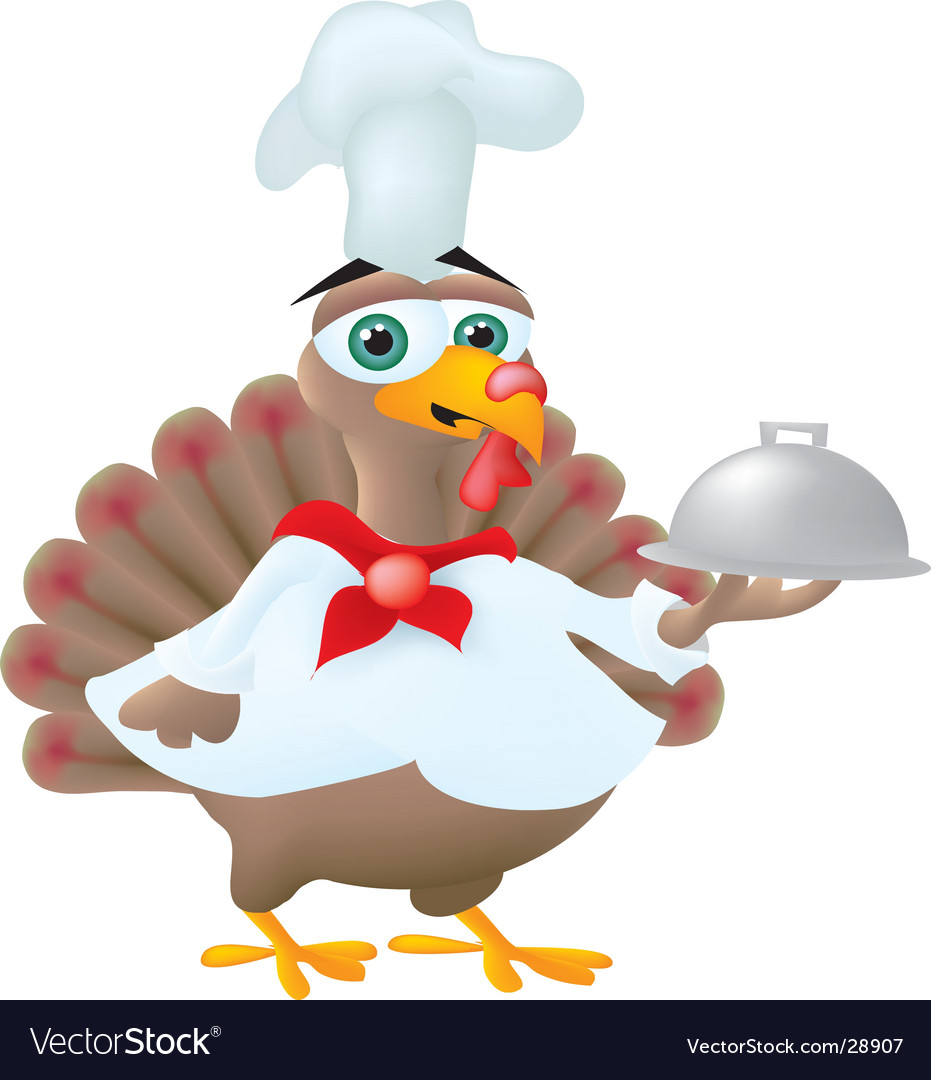 Turkey chef Royalty Free Vector Image - VectorStock