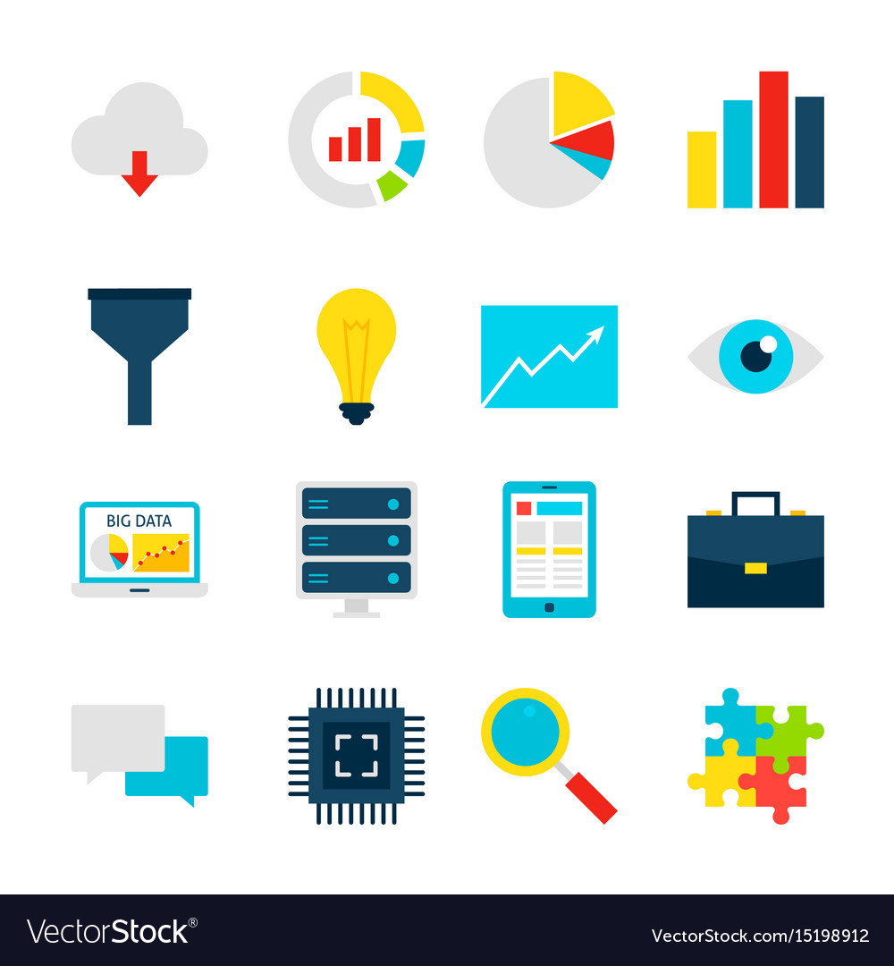 Big data objects Royalty Free Vector Image - VectorStock