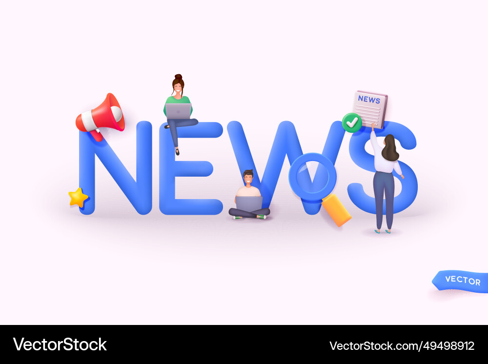 Concept news update information about events Vector Image