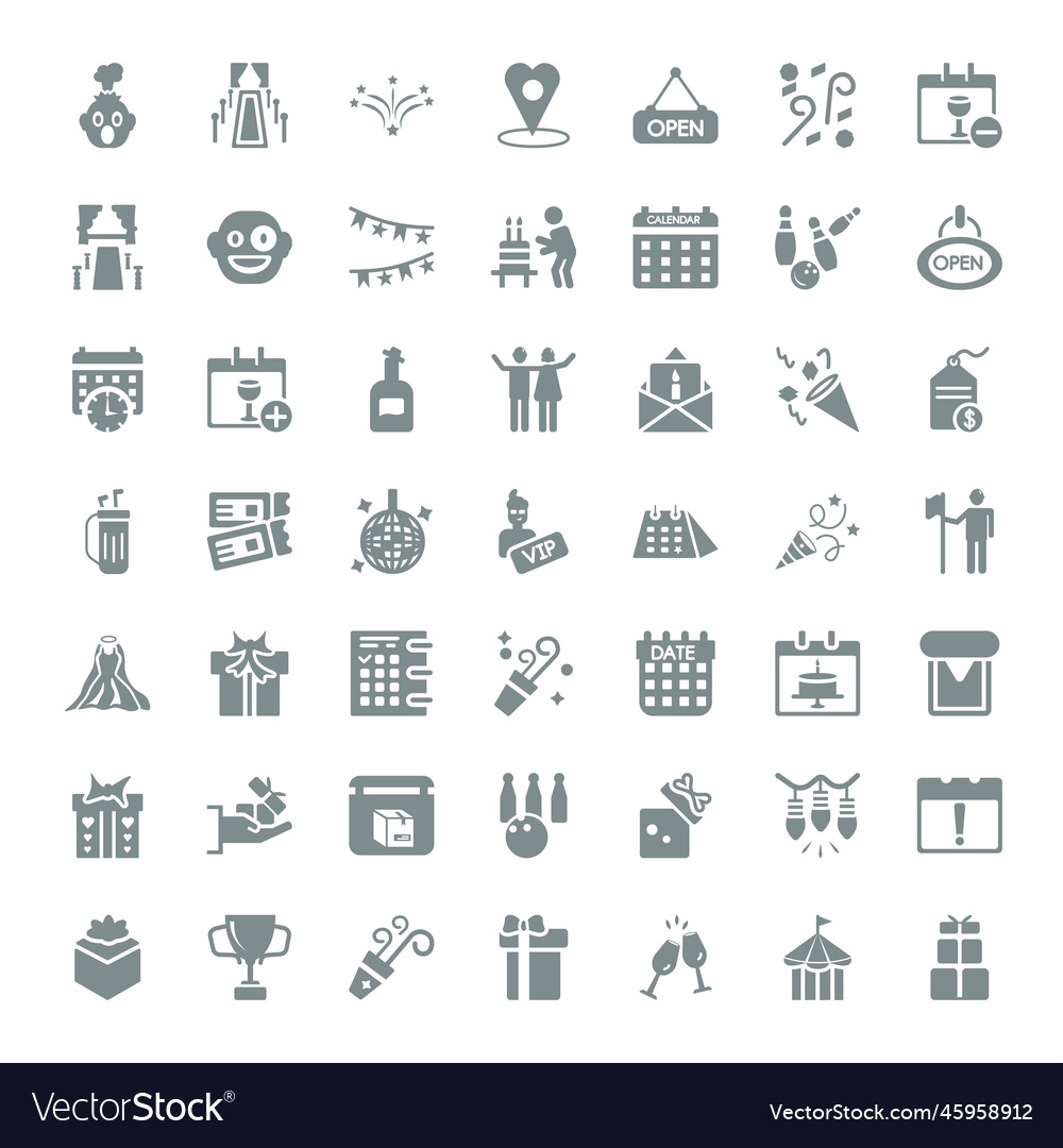 Event icons Royalty Free Vector Image - VectorStock