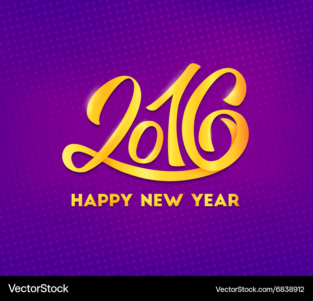 Happy new year 2016 greeting card Royalty Free Vector Image