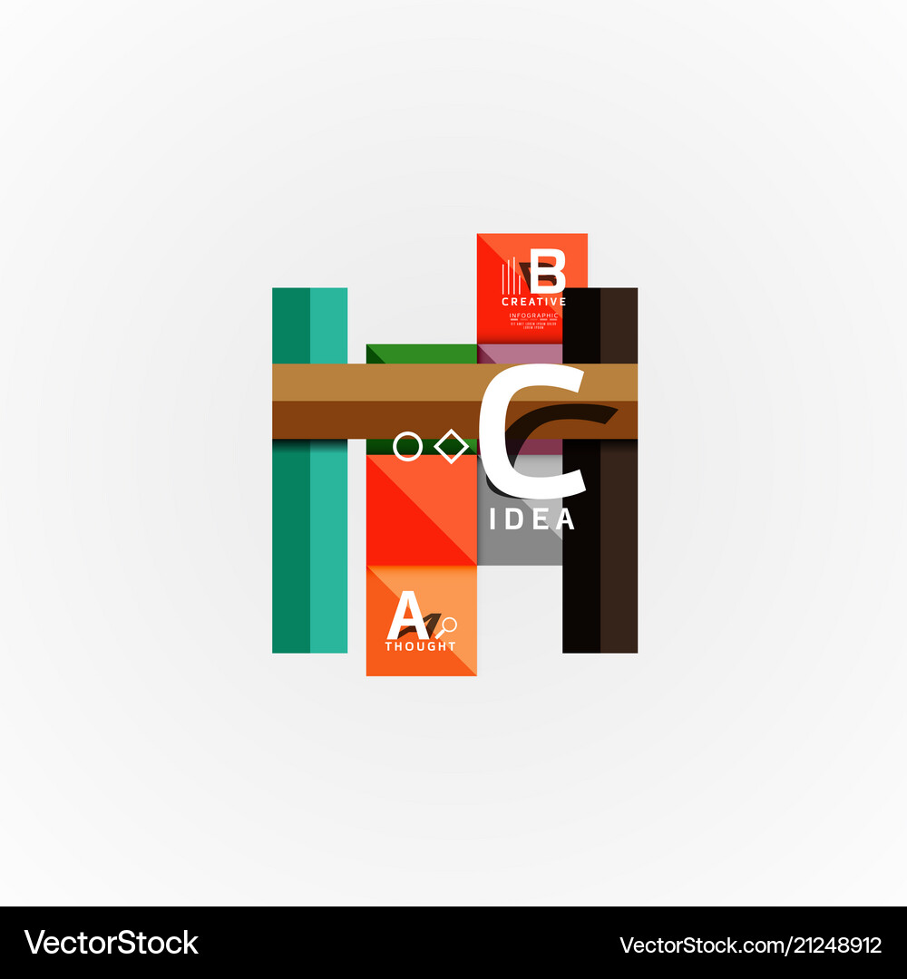 Paper option steps diagram infographic layout Vector Image