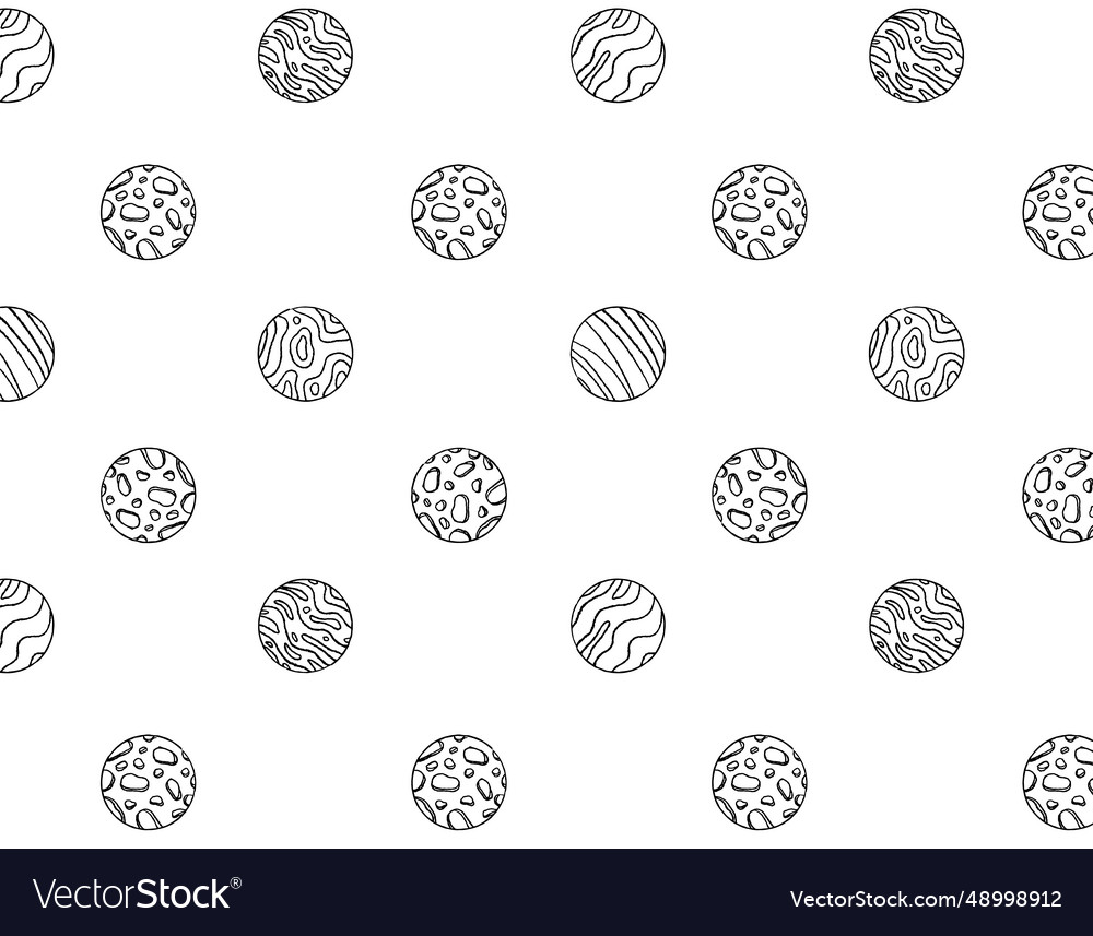 Planet pattern on a transparent background Vector Image