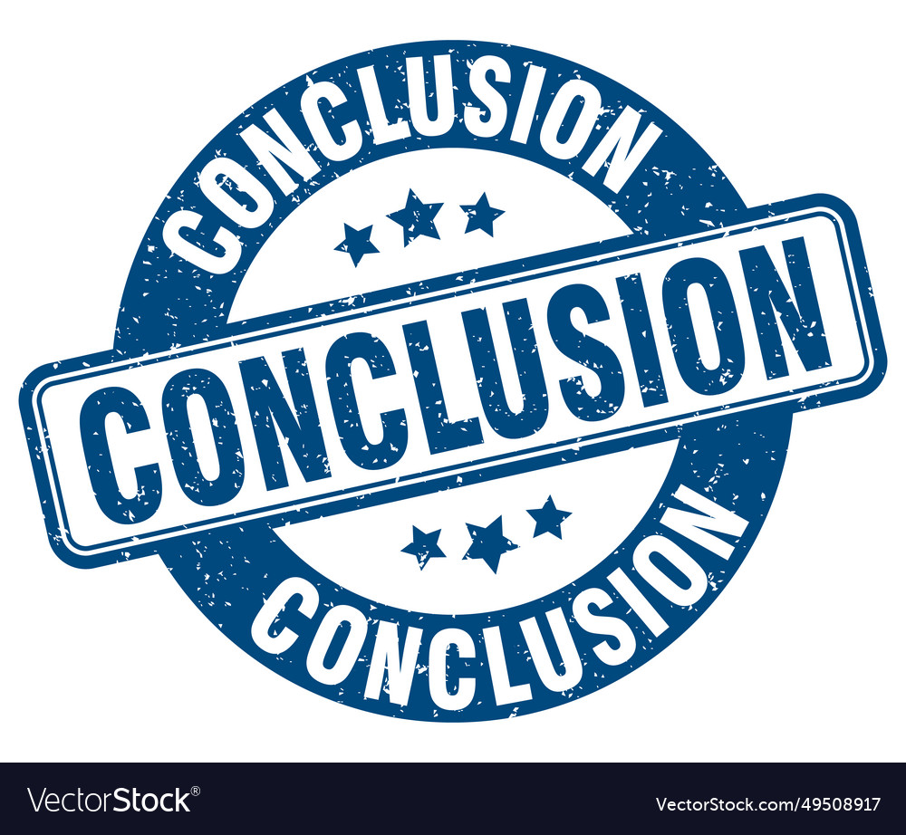 Conclusion stamp conclusion label round grunge Vector Image Conclusion stamp conclusion label round grunge Vector Image