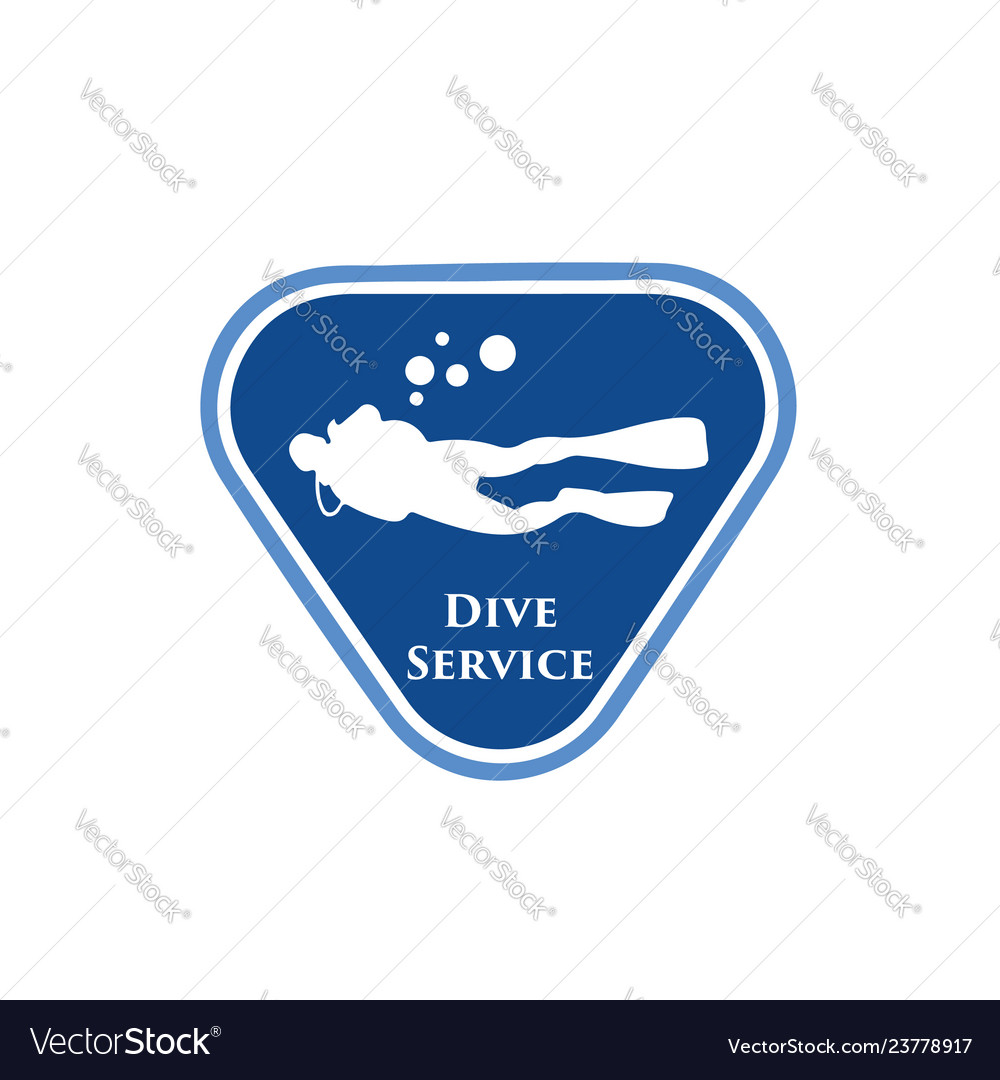 Dive-service-logo Royalty Free Vector Image - VectorStock