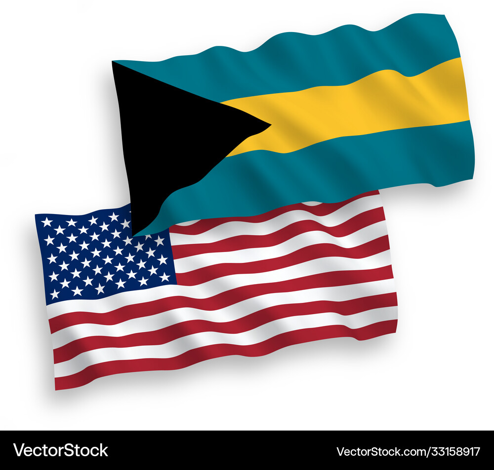 Flags commonwealth the bahamas and america Vector Image