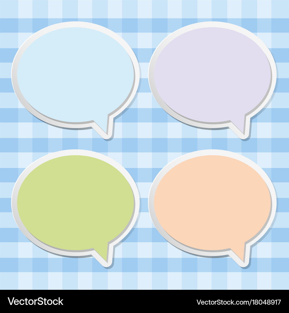 Four speech bubble templates Royalty Free Vector Image