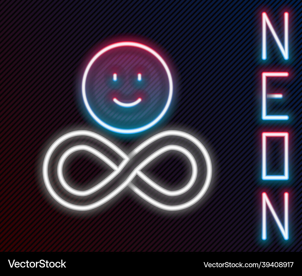 Glowing neon line friends forever icon isolated Vector Image