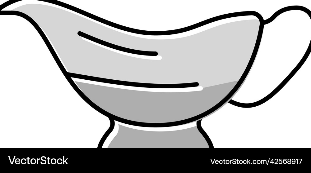 Gravy boat color icon Royalty Free Vector Image