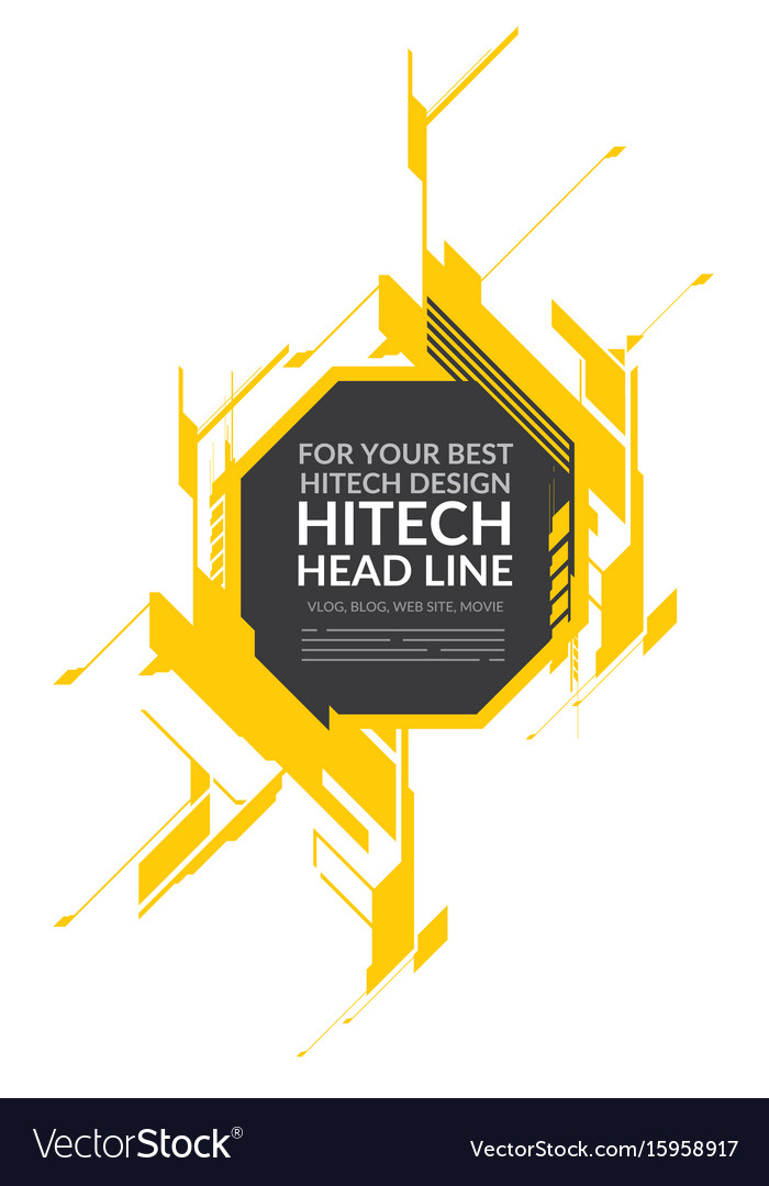 Hi-tech yellow elements Royalty Free Vector Image