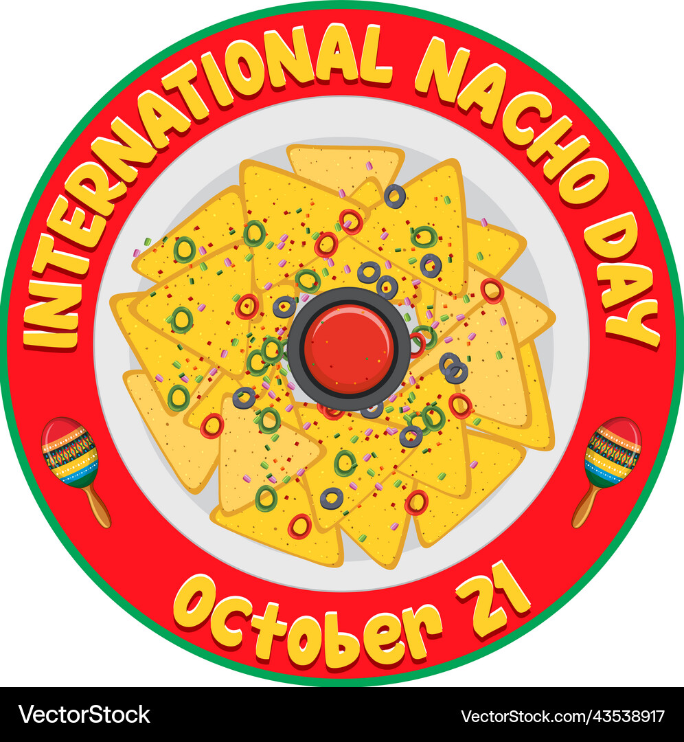International nacho day banner design Royalty Free Vector