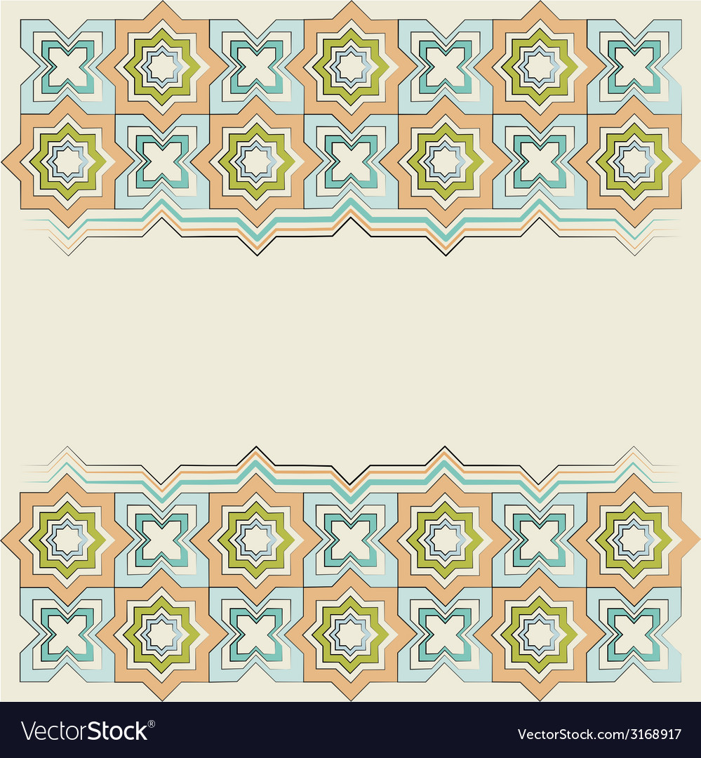 Islamic linear texture one Royalty Free Vector Image