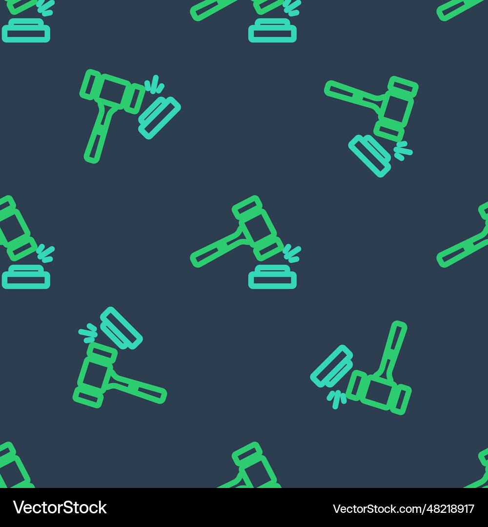 Line auction hammer icon isolated seamless Vector Image