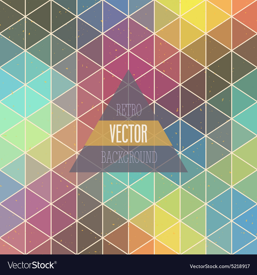 Retro background with triangles Royalty Free Vector Image