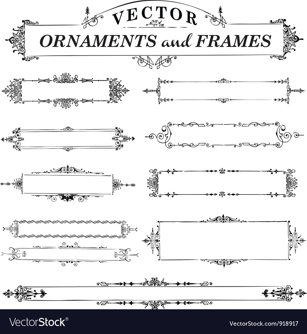 Vintage frames Royalty Free Vector Image - VectorStock