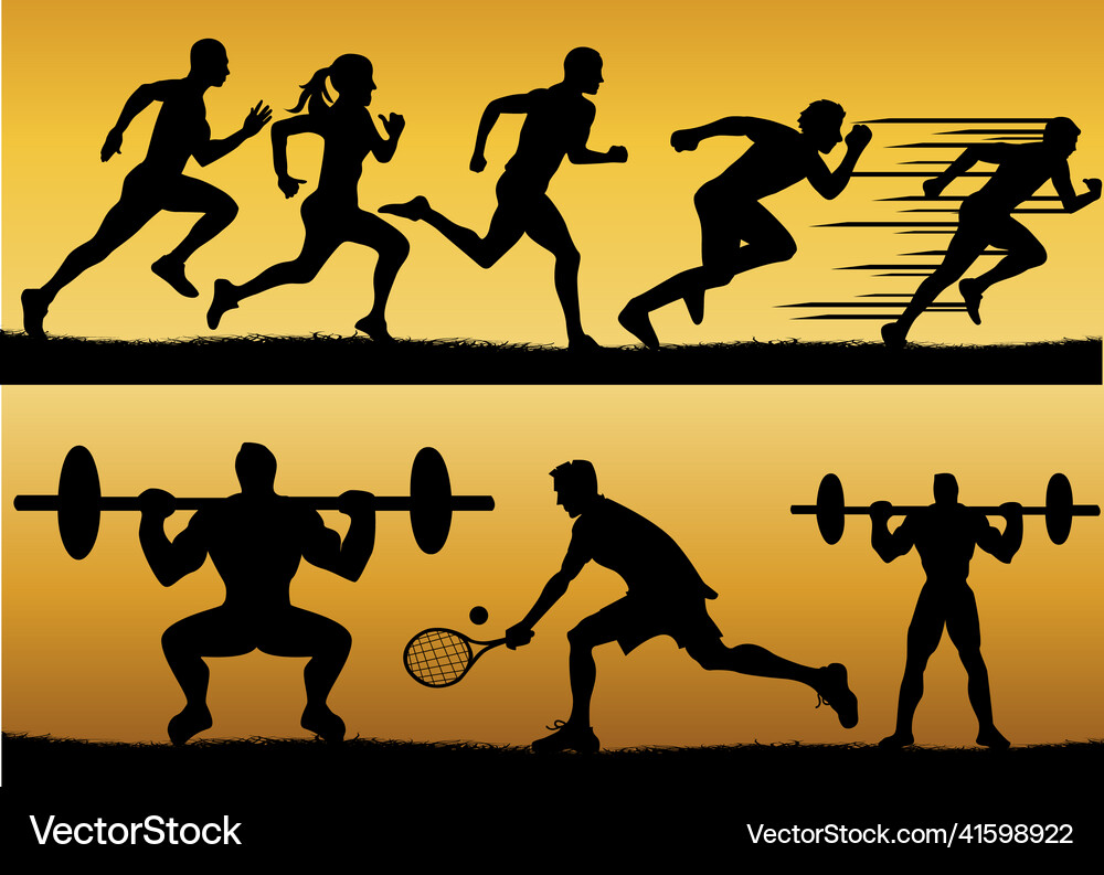 Athlete icons various sports design elements Vector Image