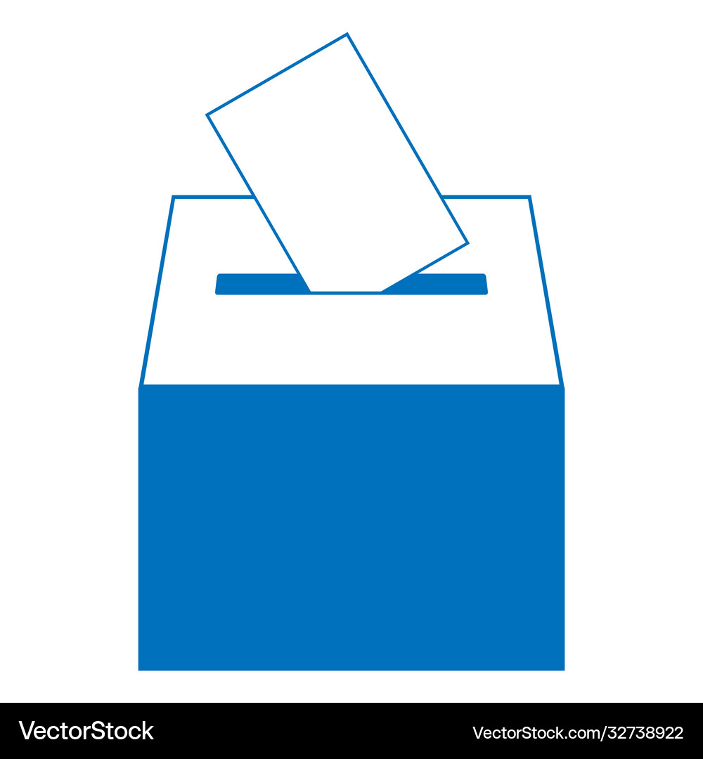 Ballot box icon a box for election box Royalty Free Vector