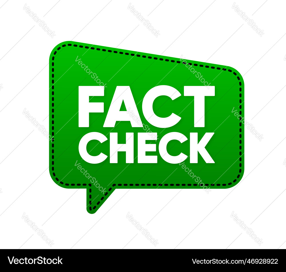 Fact check concept of thorough fact-checking Vector Image