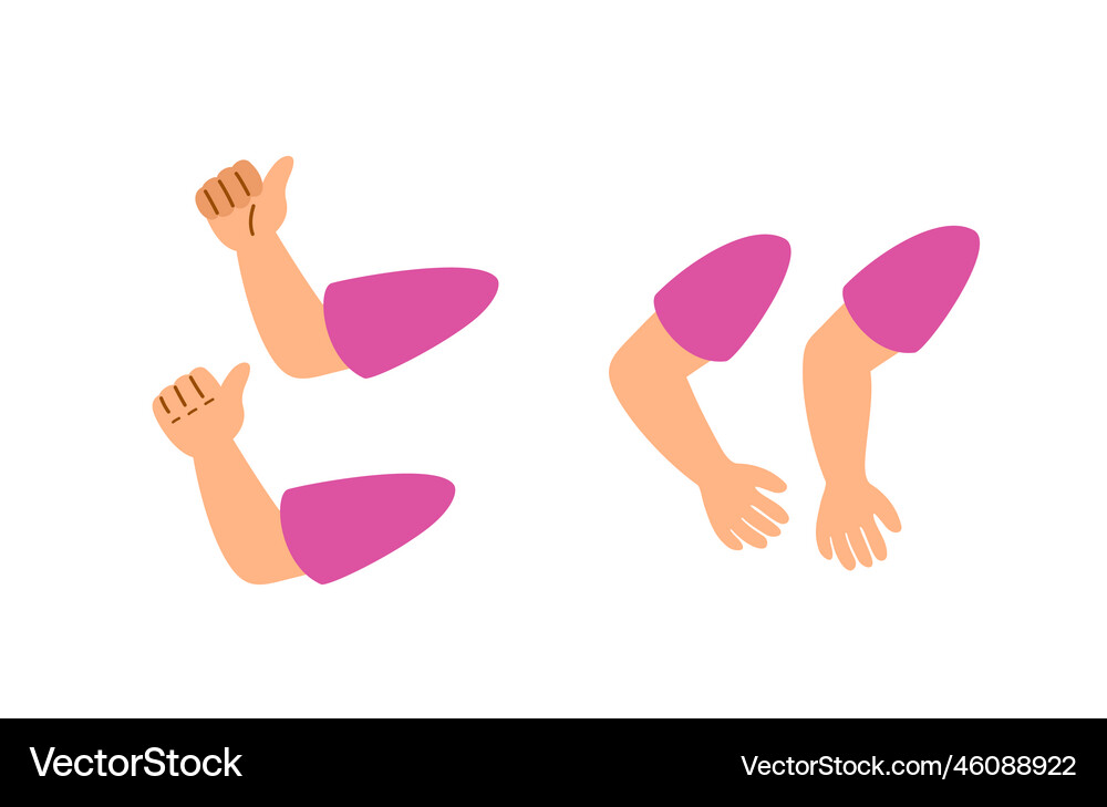 Girl hands for animation set Royalty Free Vector Image