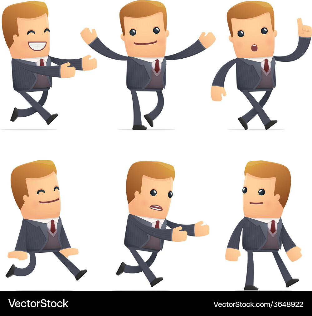 Set of advisor character in different poses Vector Image