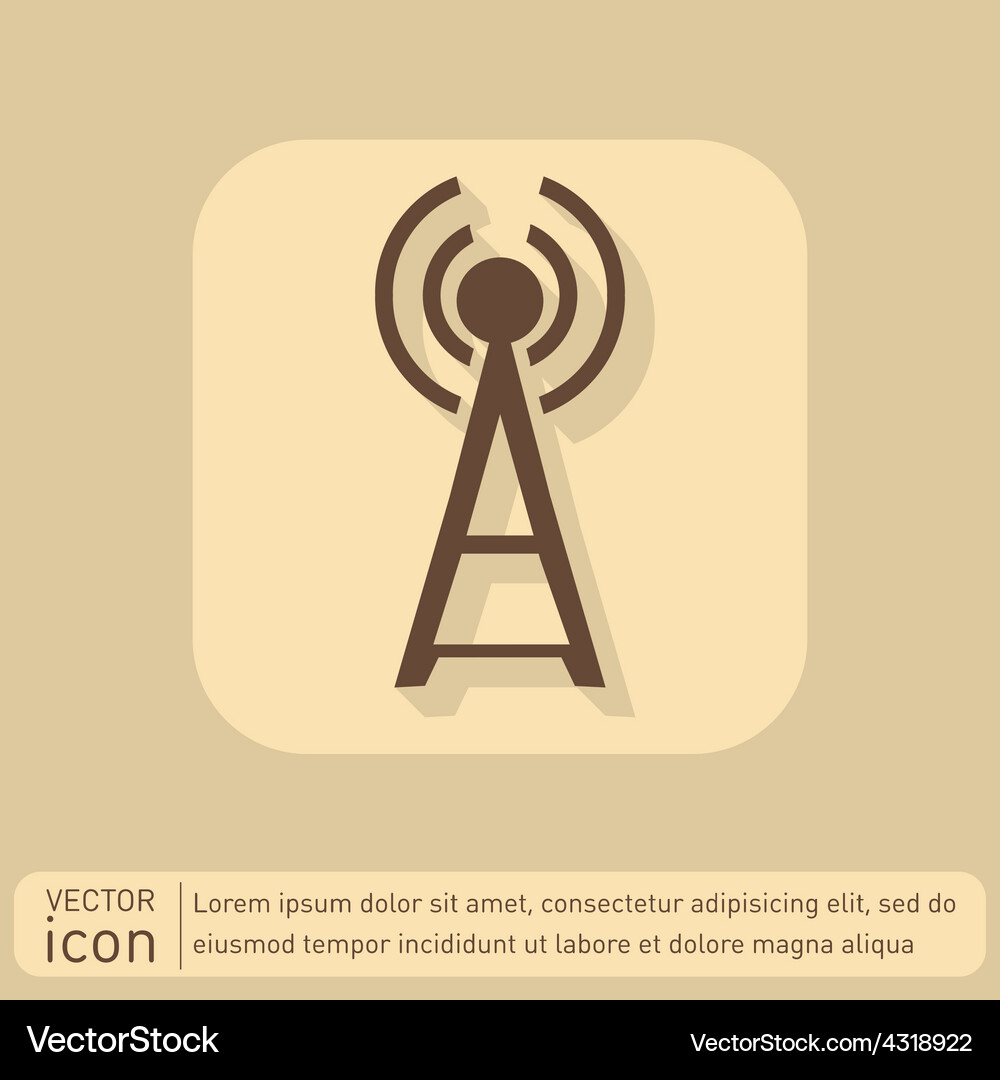 Tower wi-fi Royalty Free Vector Image - VectorStock
