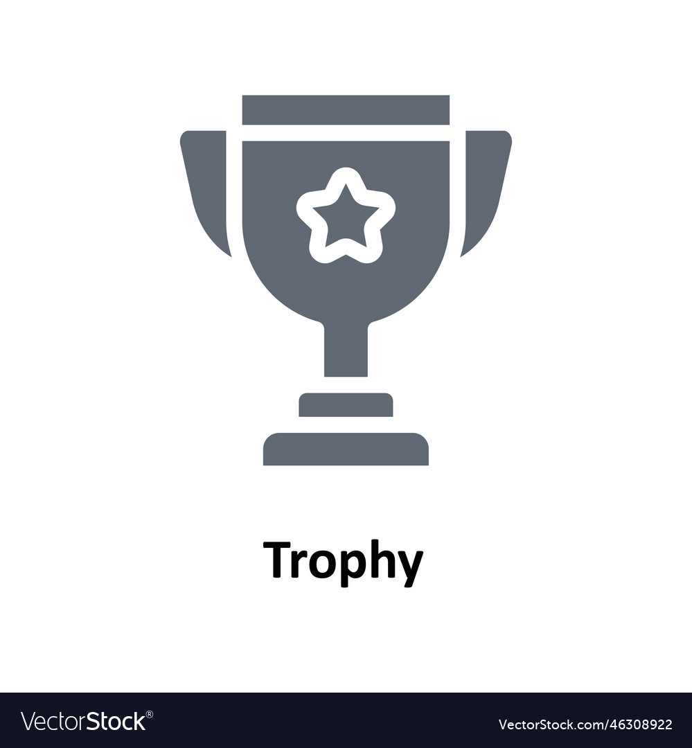 Trophy solid icons simple stock Royalty Free Vector Image