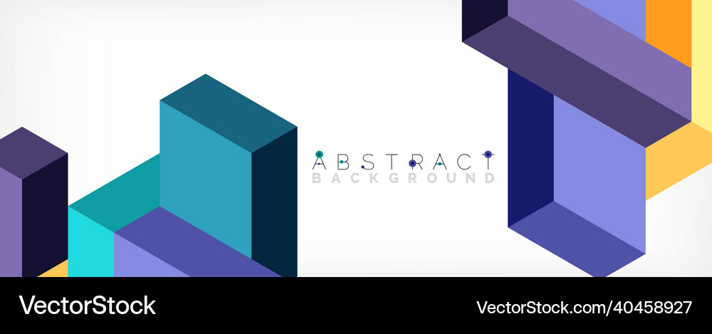 Abstract background 3d cubes cubic elements Vector Image