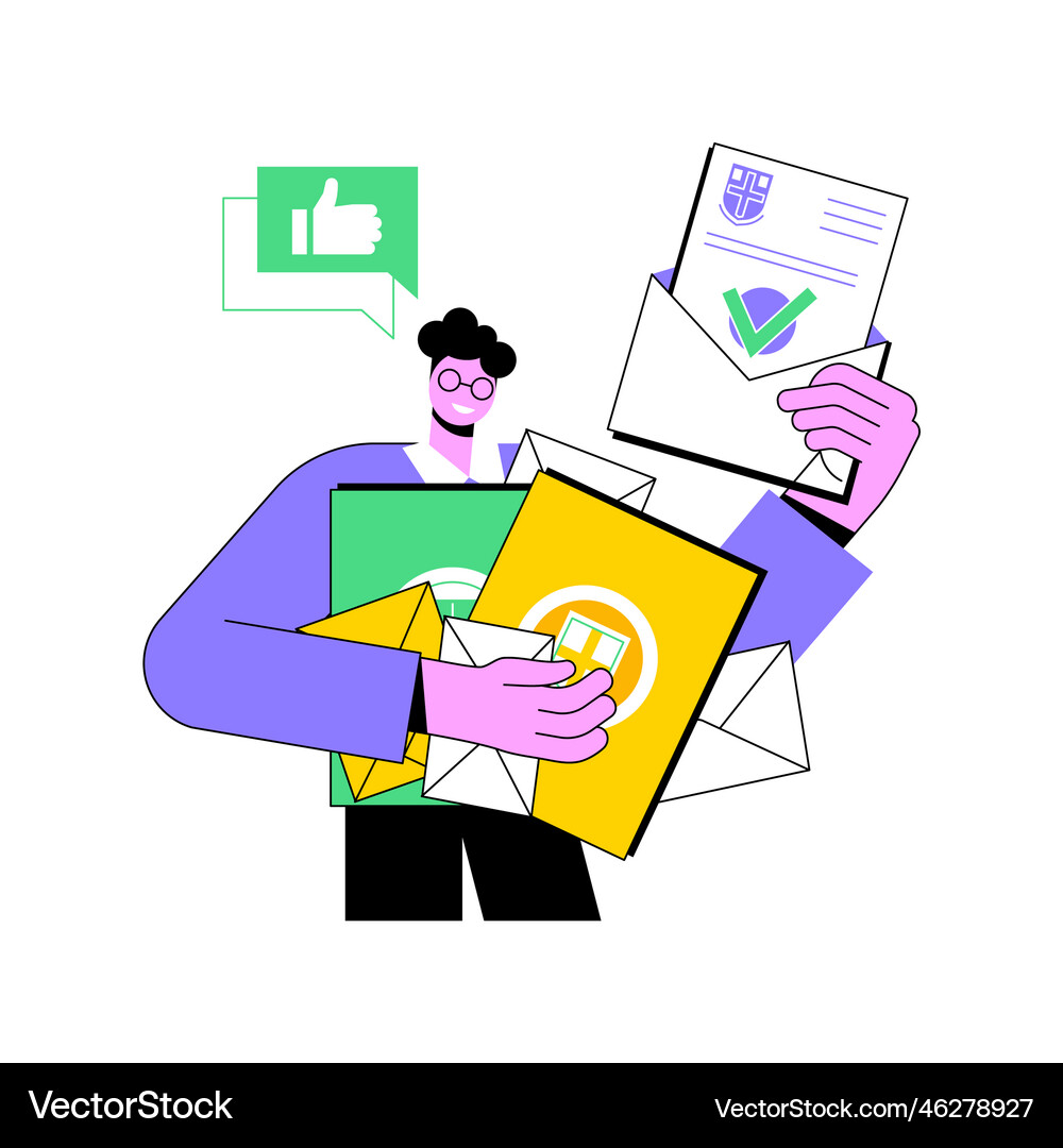 Accepted to several colleges isolated cartoon Vector Image