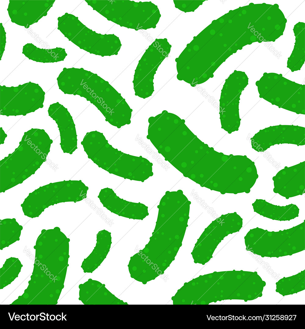 Cucumber pattern seamless vegetable background Vector Image