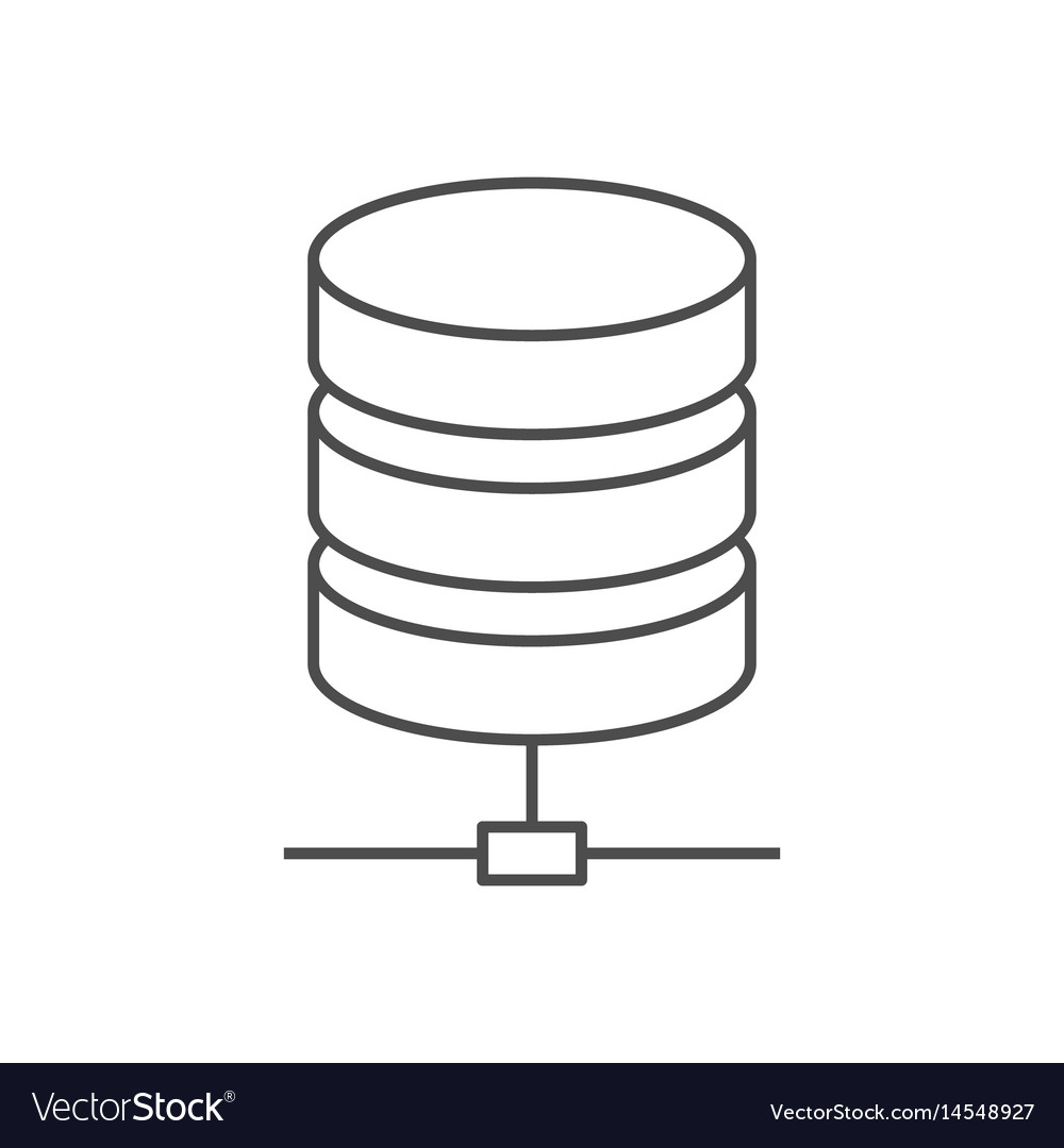 Data storage line icon Royalty Free Vector Image Data storage line icon Royalty Free Vector Image