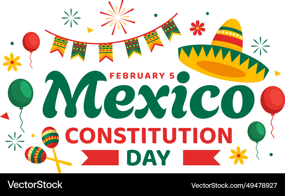 Dia De La Constitucion Translation Happy Vector Image