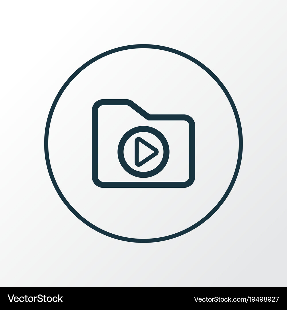 Dossier icon line symbol premium quality isolated Vector Image