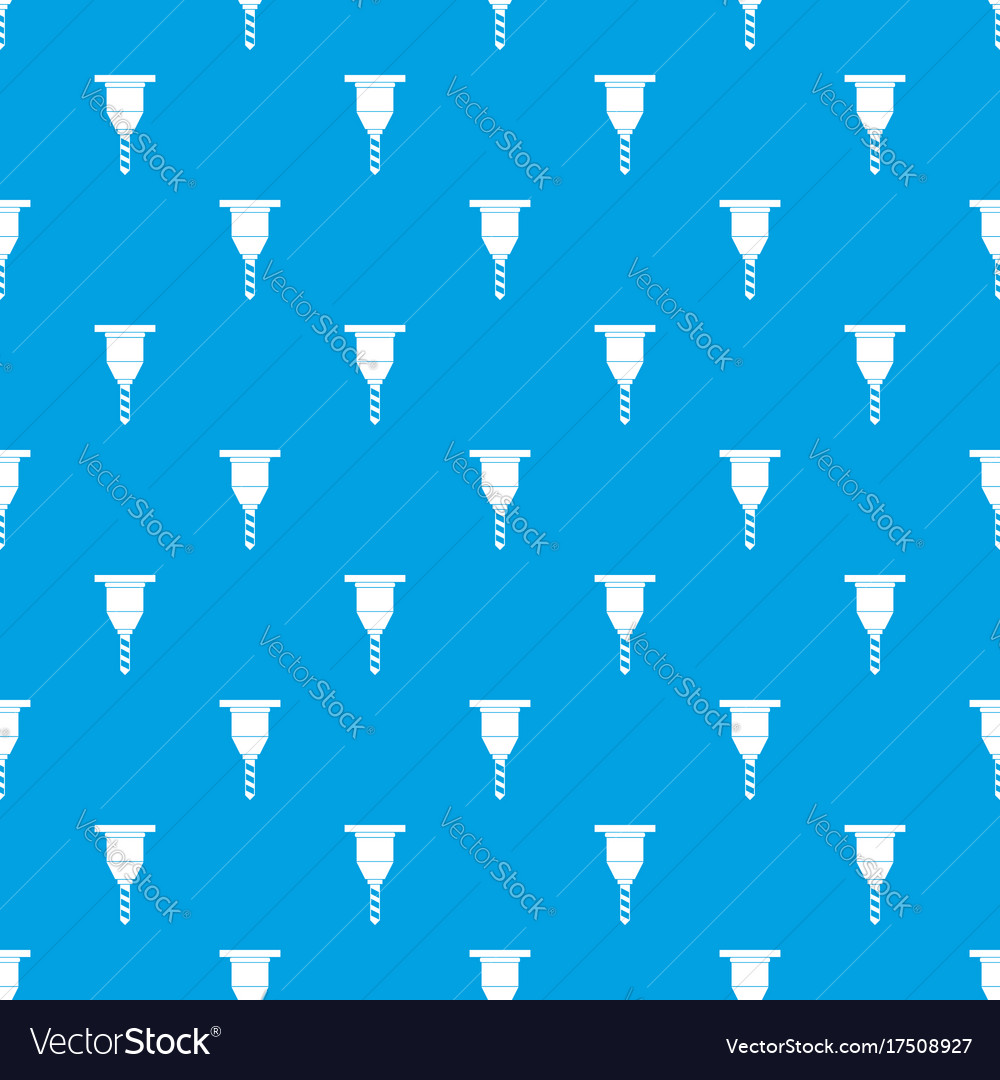 Drill bit pattern seamless blue Royalty Free Vector Image