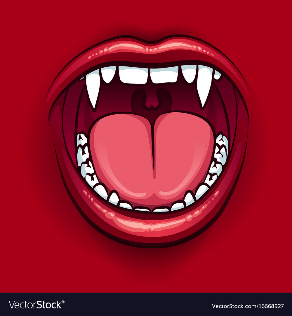 Fangs vampire Royalty Free Vector Image - VectorStock