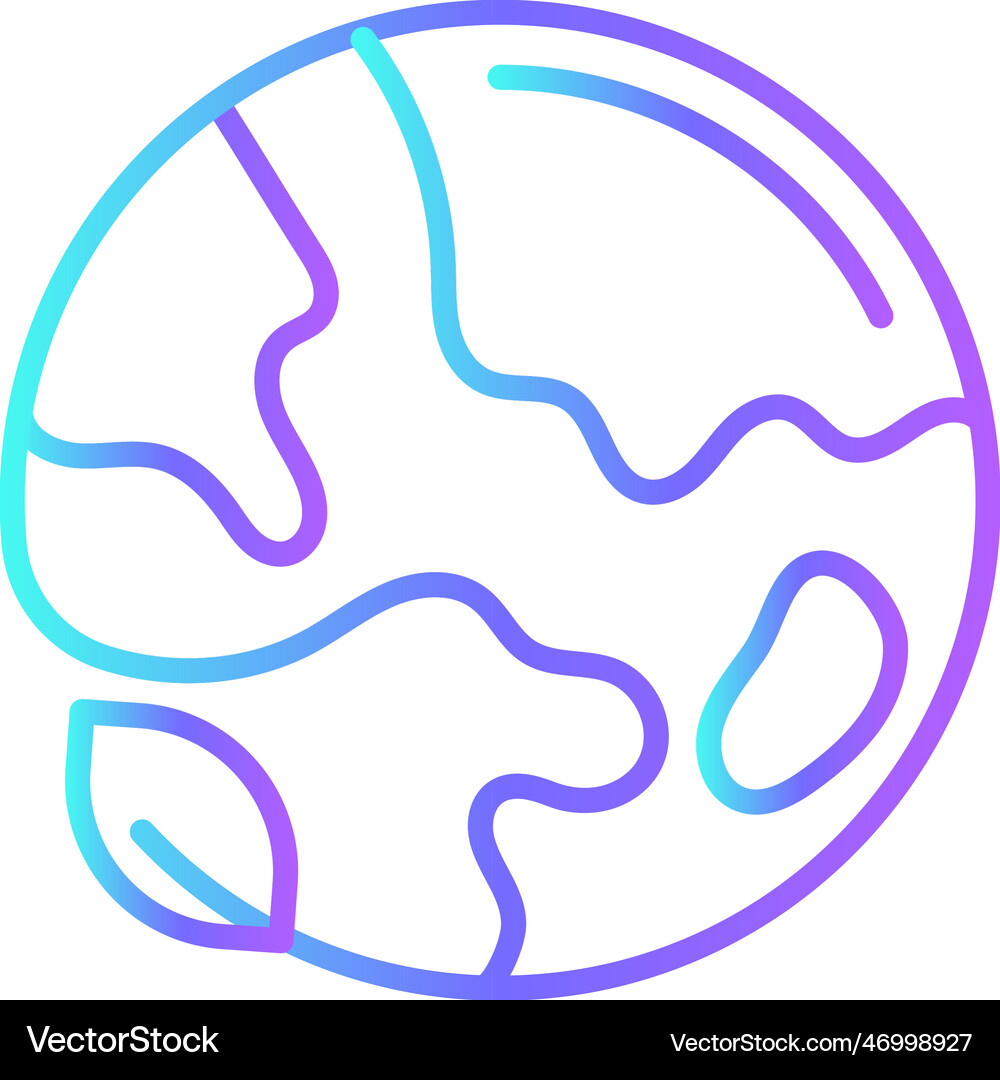 Greening eco friendly icon with blue duotone Vector Image
