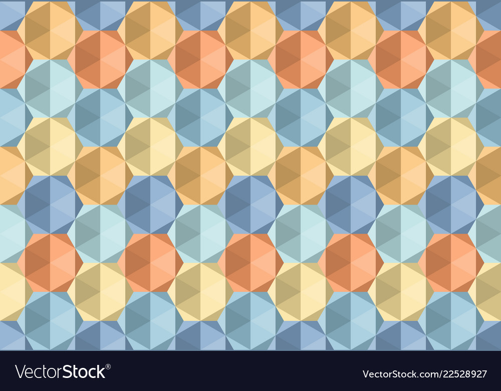 Hexagons and triangles seamless pattern Royalty Free Vector