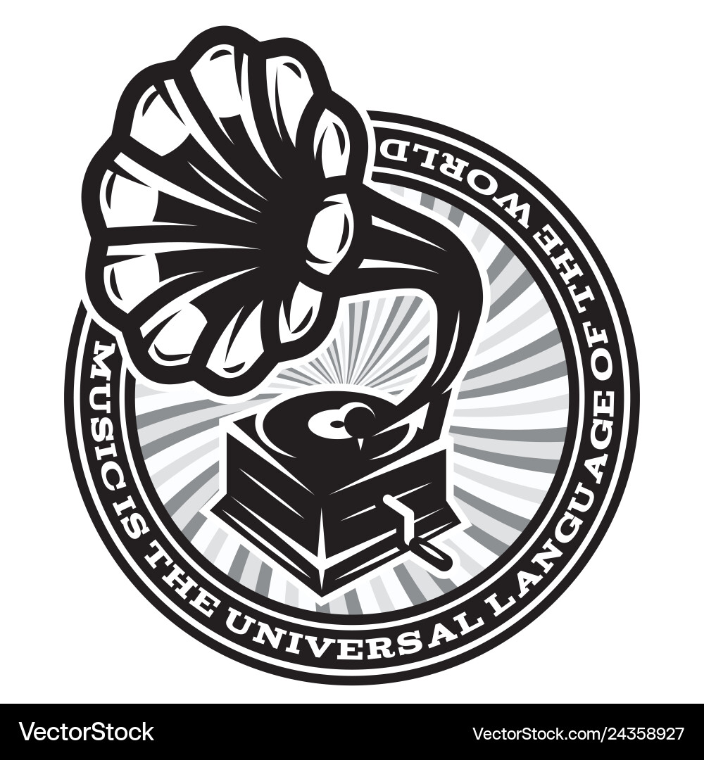 Monochrome in retro style on a Royalty Free Vector Image